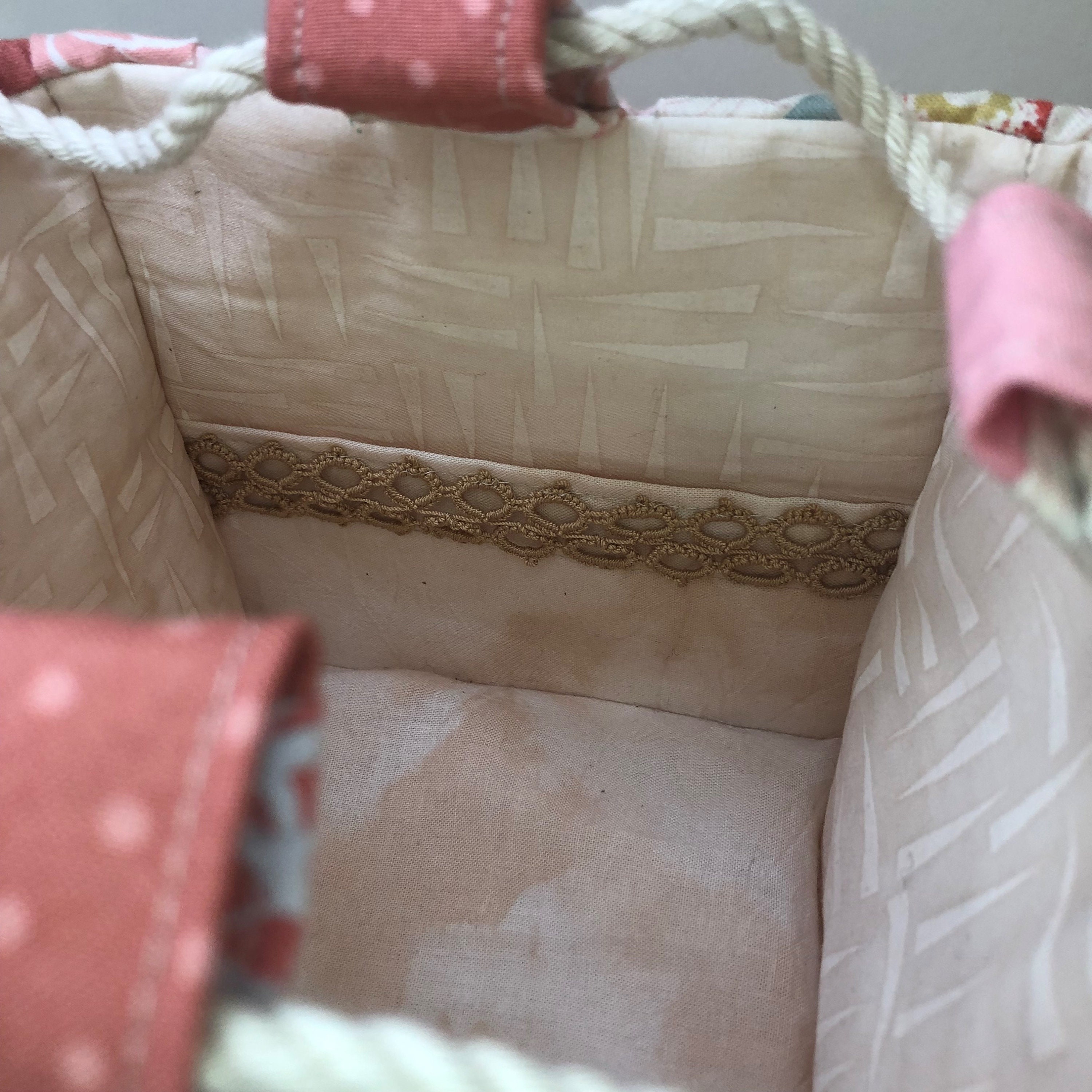 Sacks & Totes Japanese Rice Bag in Pink and Peach Craft Supplies ...