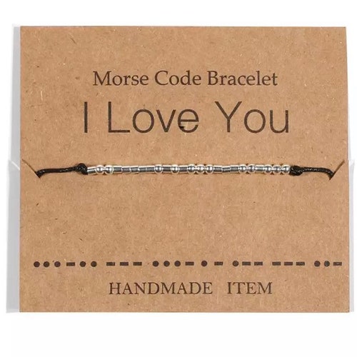 I Love You Morse Code Bracelet Custom Morse Code Bracelet - Etsy