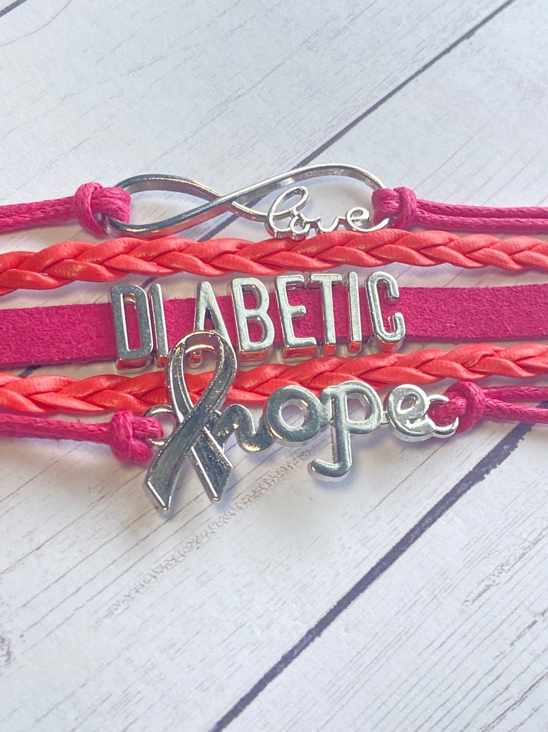 DIABETIC Medical Id Identification Bracelet Diabetes Awareness - Etsy