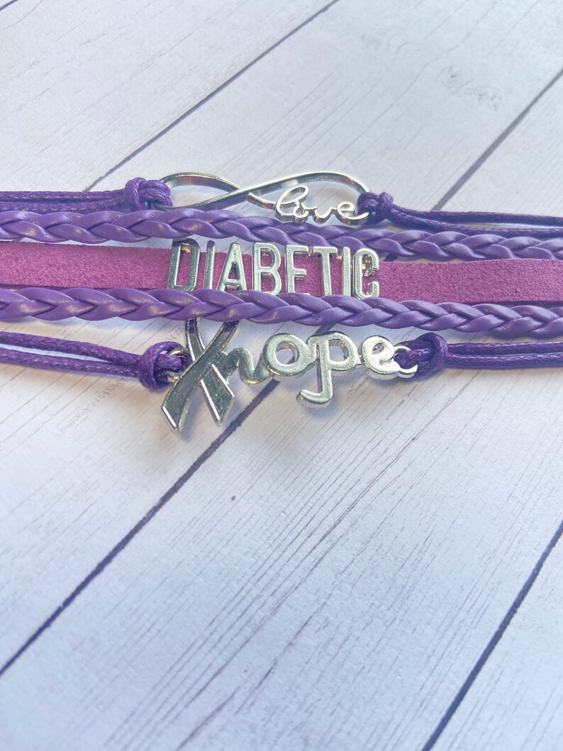 DIABETIC Medical Id Identification Bracelet Diabetes Awareness - Etsy