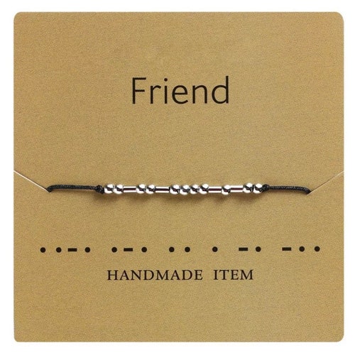 Morse Code Bestie Bracelet Best Friend T Bestie Morse Etsy