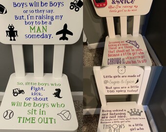 Time Out Chair Decal | Etsy