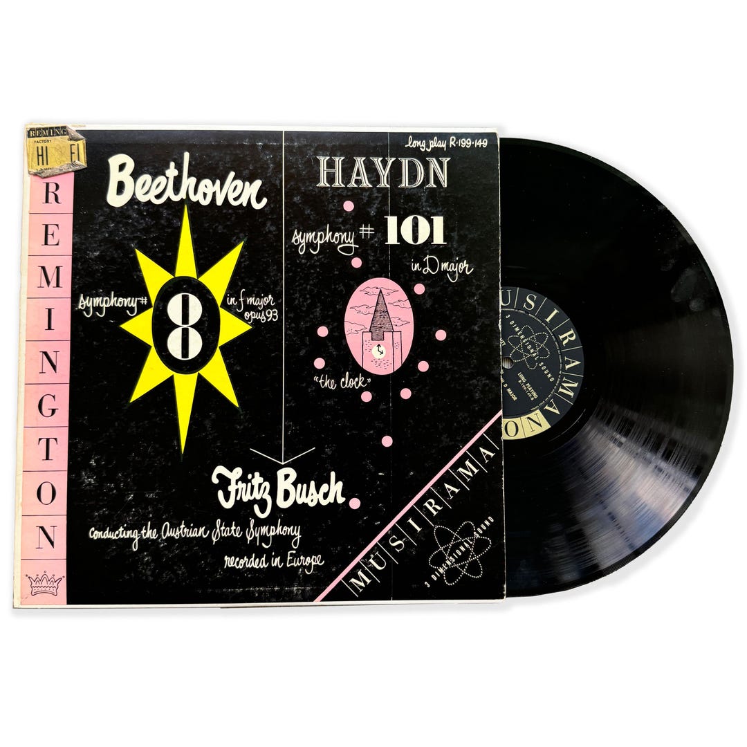 Vintage Beethoven Symphony No. 8 & Haydn Symphony No. 101 Vinyl Record - Etsy
