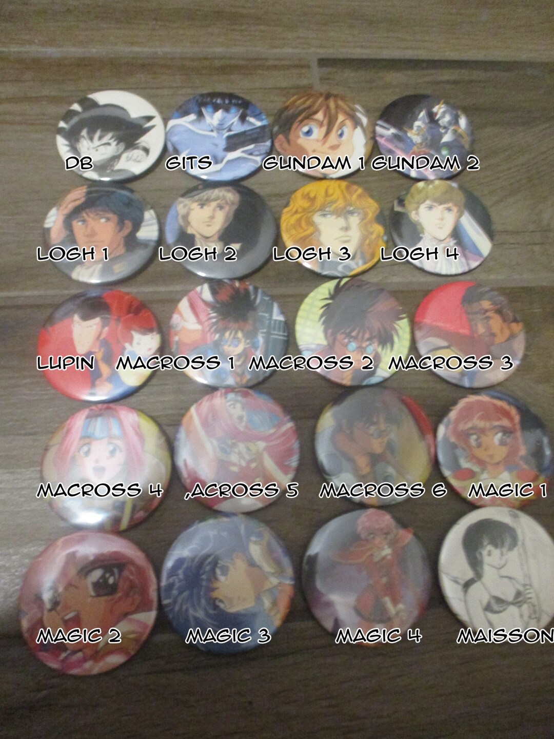 Upcycled Anime Manga Pinback Buttons or Magnets - Etsy UK