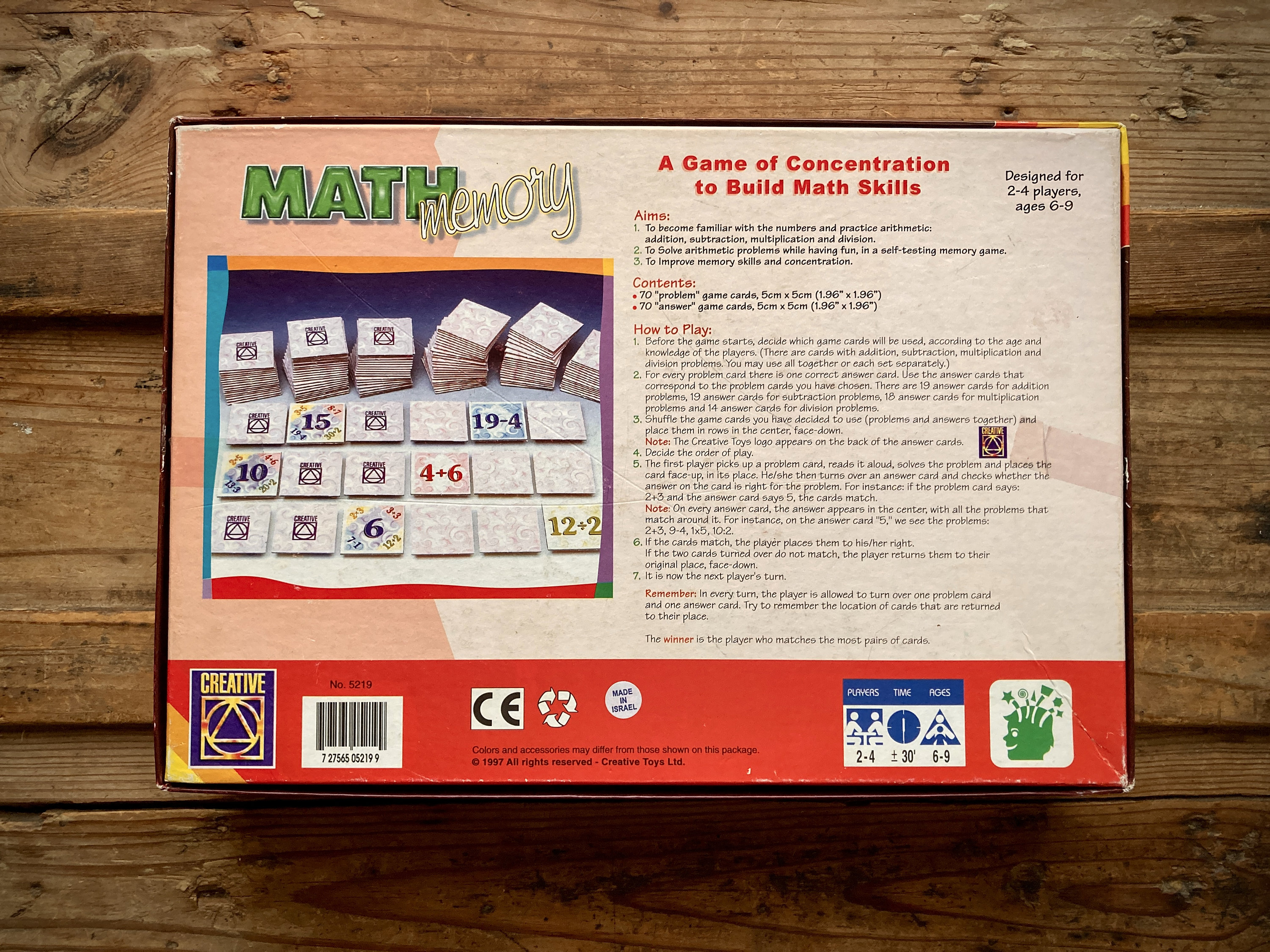 1997 Math Memory Game Matching Cards Vintage 90s Complete - Etsy