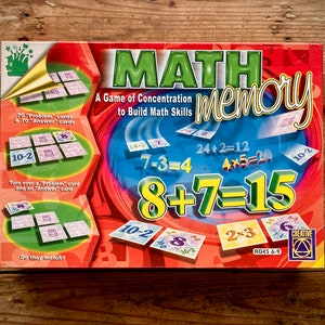 1997 Math Memory Game, Matching Cards, Vintage 90s, Complete in Box ...