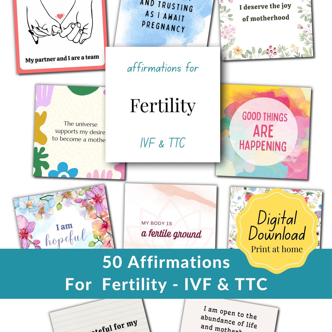 Fertility Affirmation Cards – Printable Support for TTC, IVF, and ...