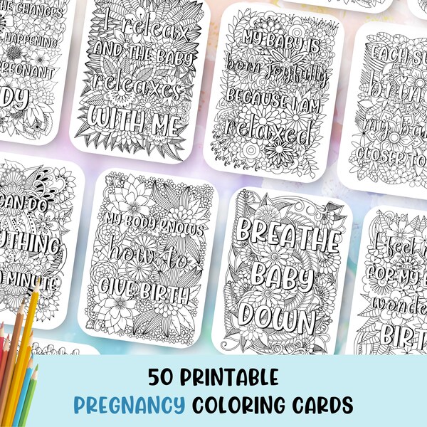 Pregnancy Coloring Page DIGITAL DOWNLOAD Birth Art, Adult Coloring ...