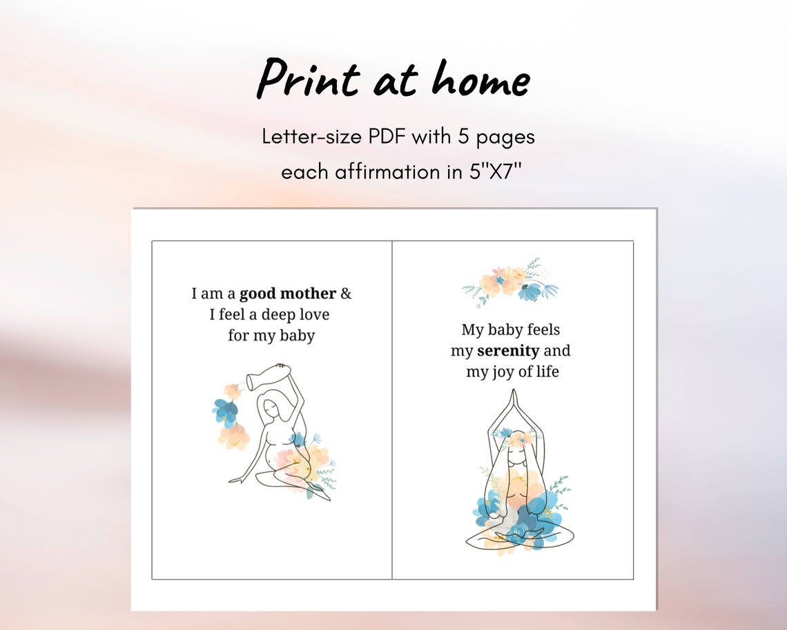 POSTPARTUM Affirmation Cards DIGITAL DOWNLOAD Support for - Etsy