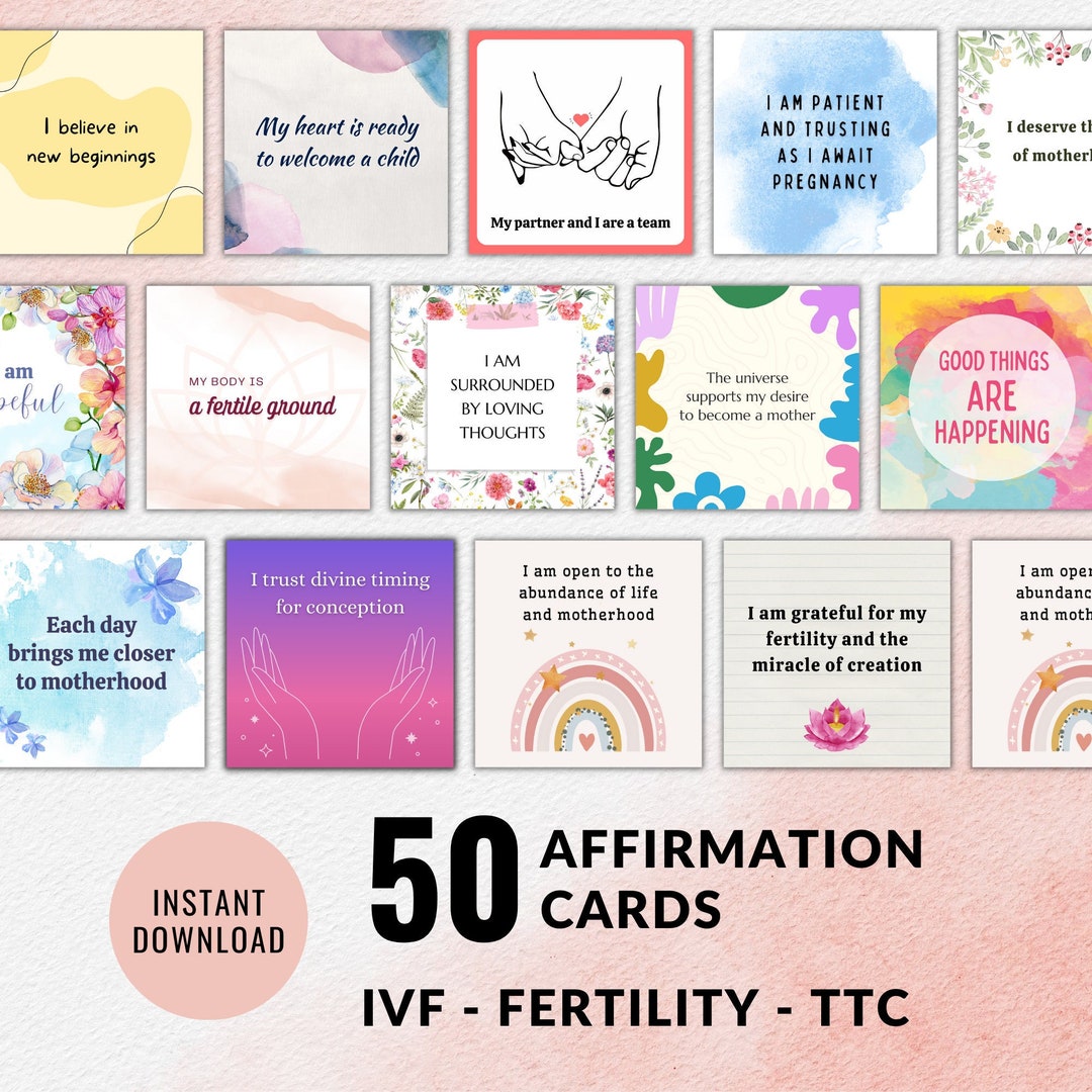 Fertility Blessings Printable TTC Affirmations for IVF Gift Infertility ...