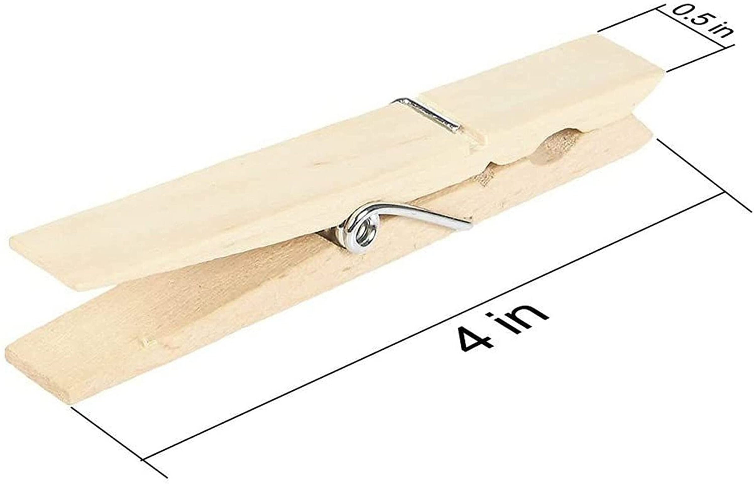 100 Pack Large Wooden Clothespins 4 x 0.5 Inches | Etsy