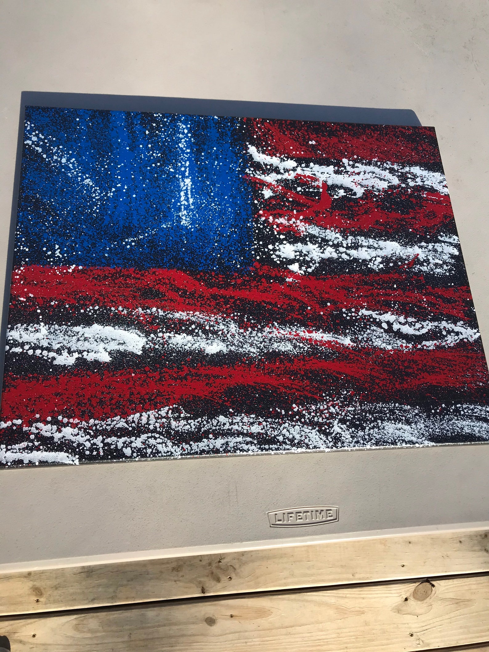 Splatter Paint American Flag - Etsy