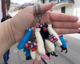 Llama Peru Keychain - Etsy