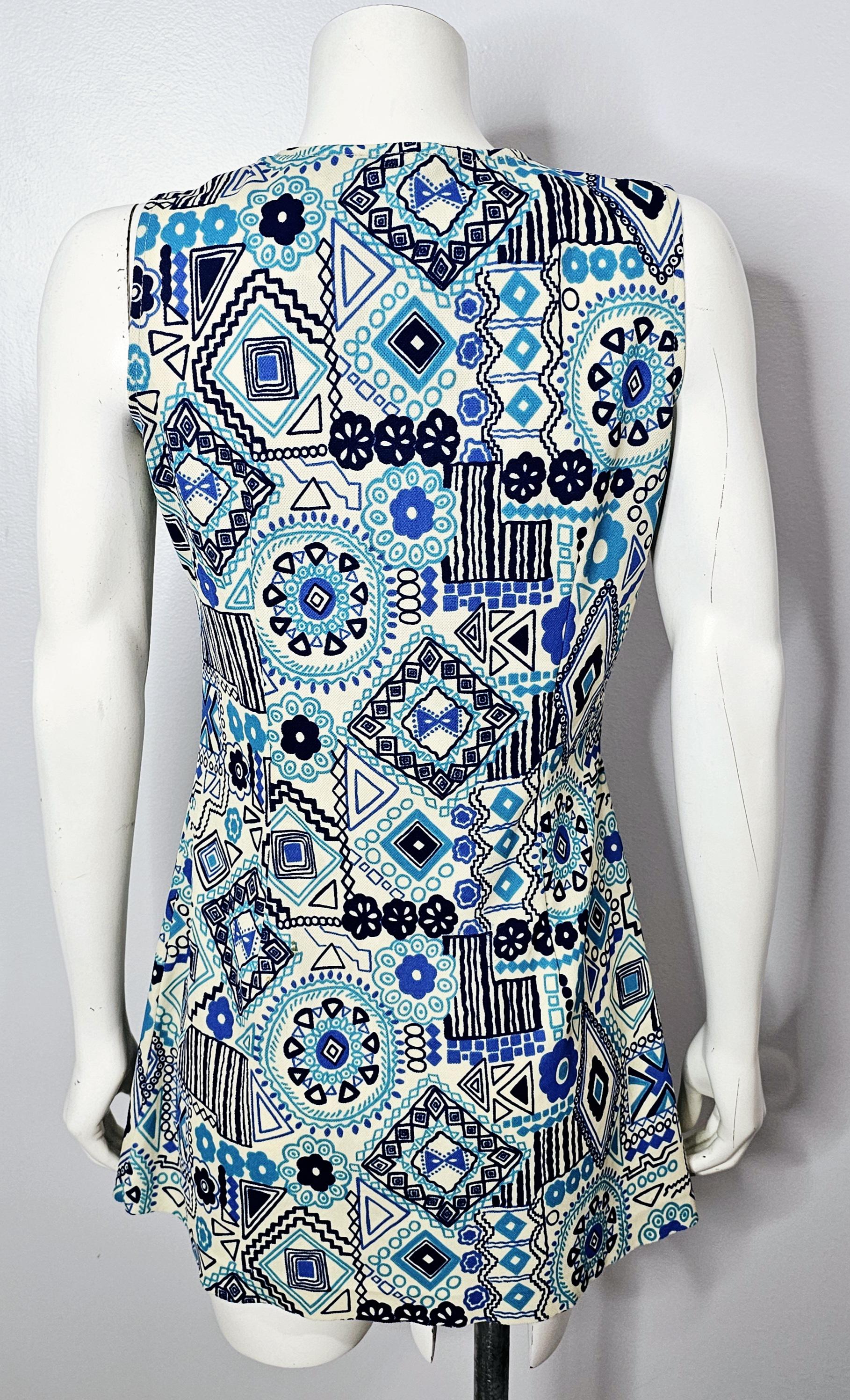 Vintage 1960s Micro Mini Dress, MOD, Geometric, Floral, Poly Knit - Etsy