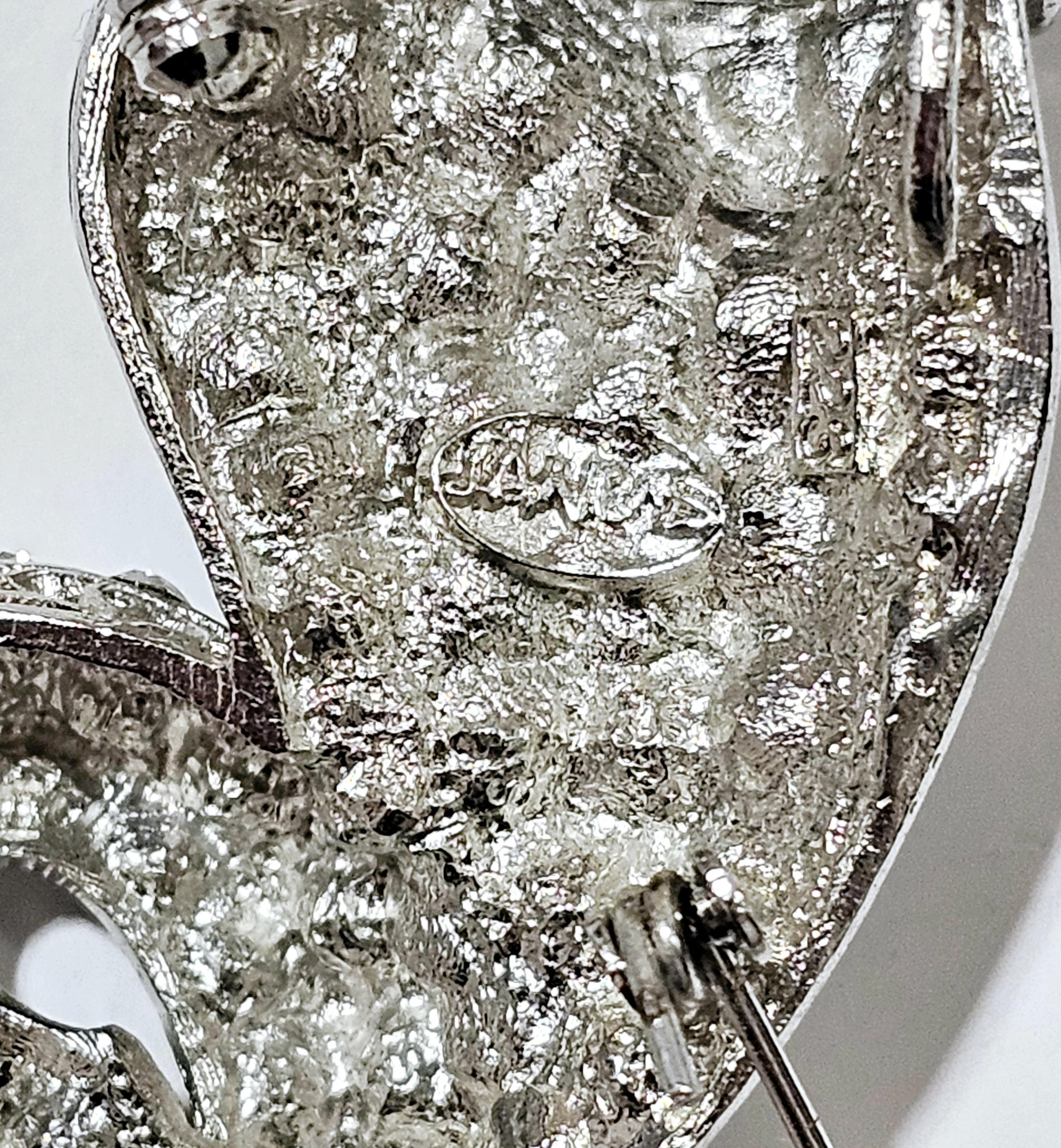 Vintage 1980s Cobra Snake Brooch, Articulated, Crystals, Rhinestones ...