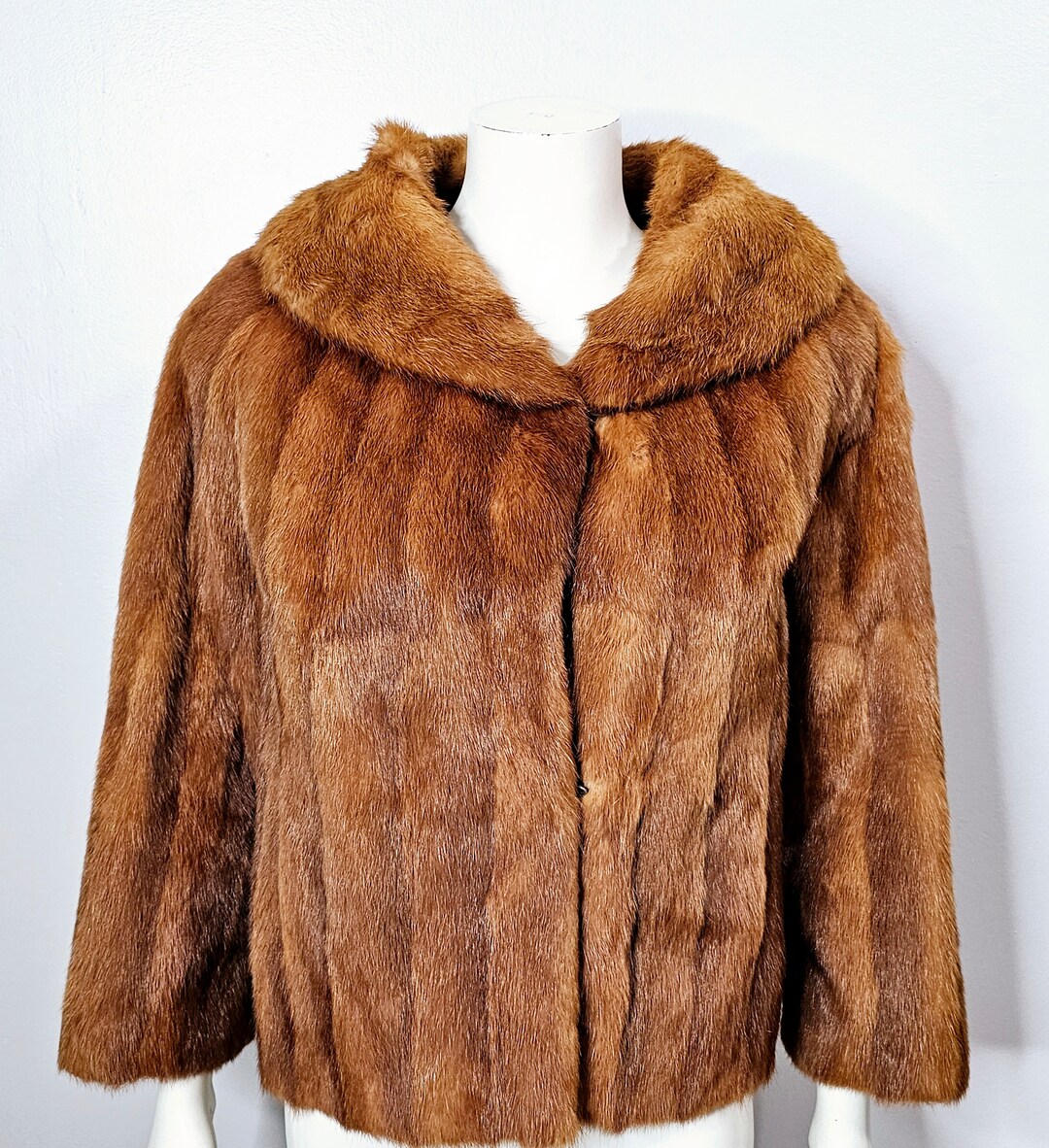 Vintage 1950s Fur Coat, Copper Colour, Short Jacket - Etsy UK
