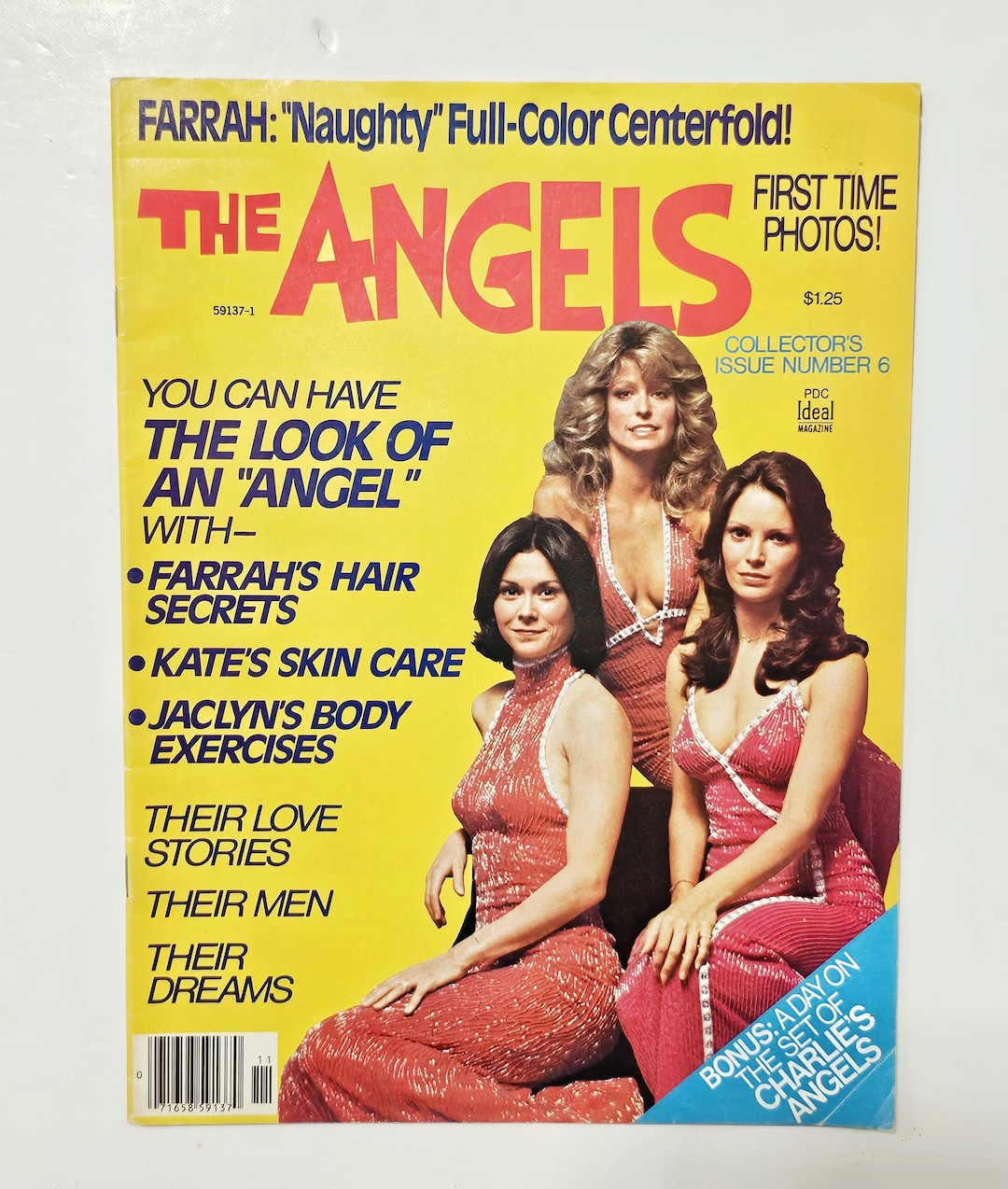 Vintage 1970s Charlie's Angels Magazine, Farrah Fawcett, Jaclyn Smith ...