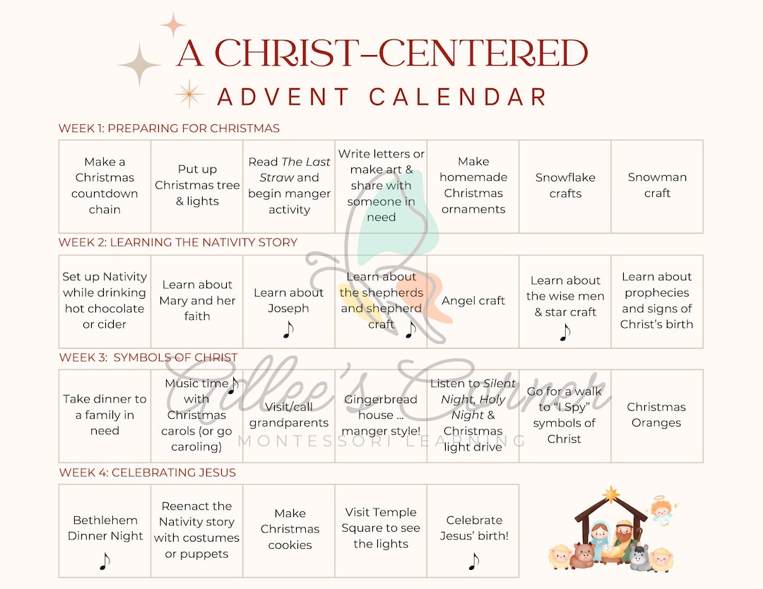 Christ-centered Christmas Advent Calendar - Etsy