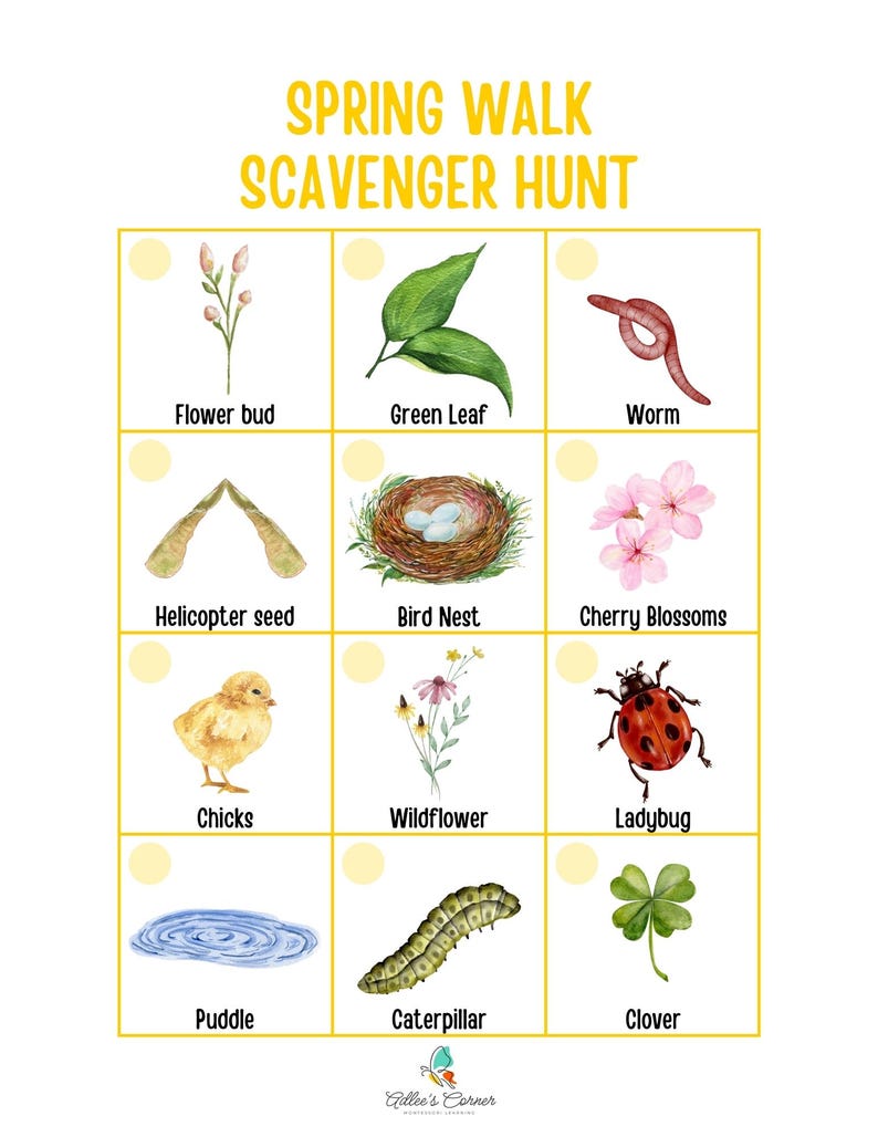 Nature Walk Scavenger Hunt - Etsy