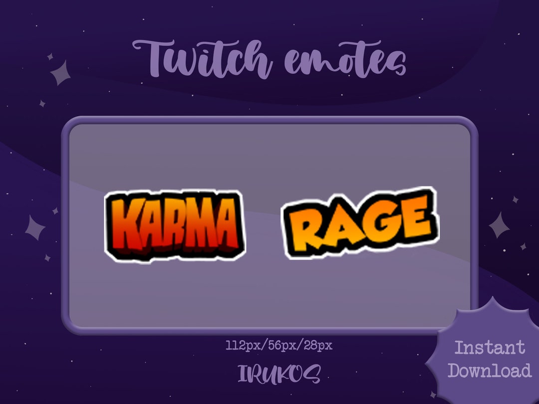 Emotes Twitch Karma & Rage - Etsy