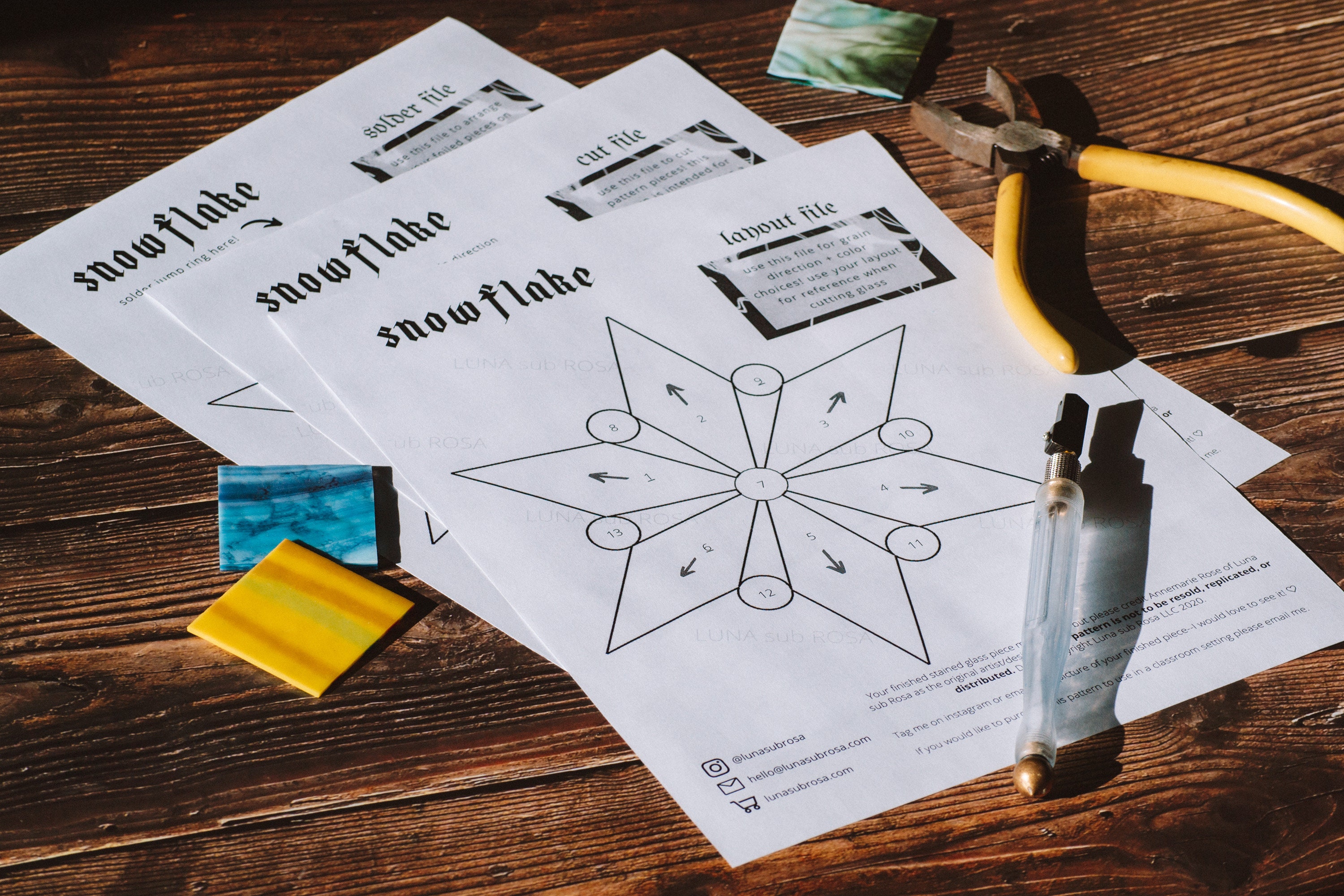 Stained Glass Pattern Winter Snowflake Stained Glass Pattern Christmas ...