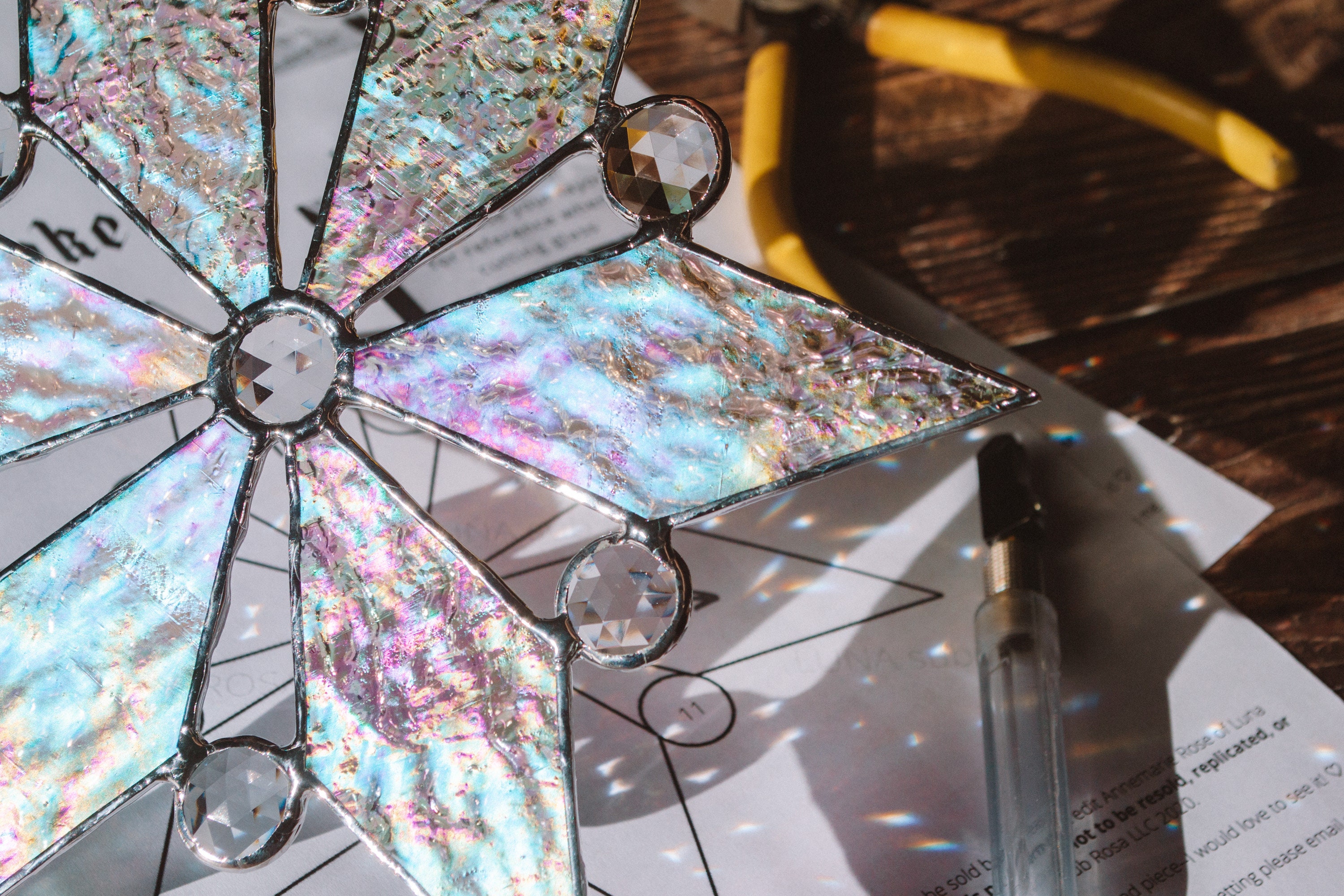 Stained Glass Snowflake Pattern Christmas Beginner Stained - Etsy