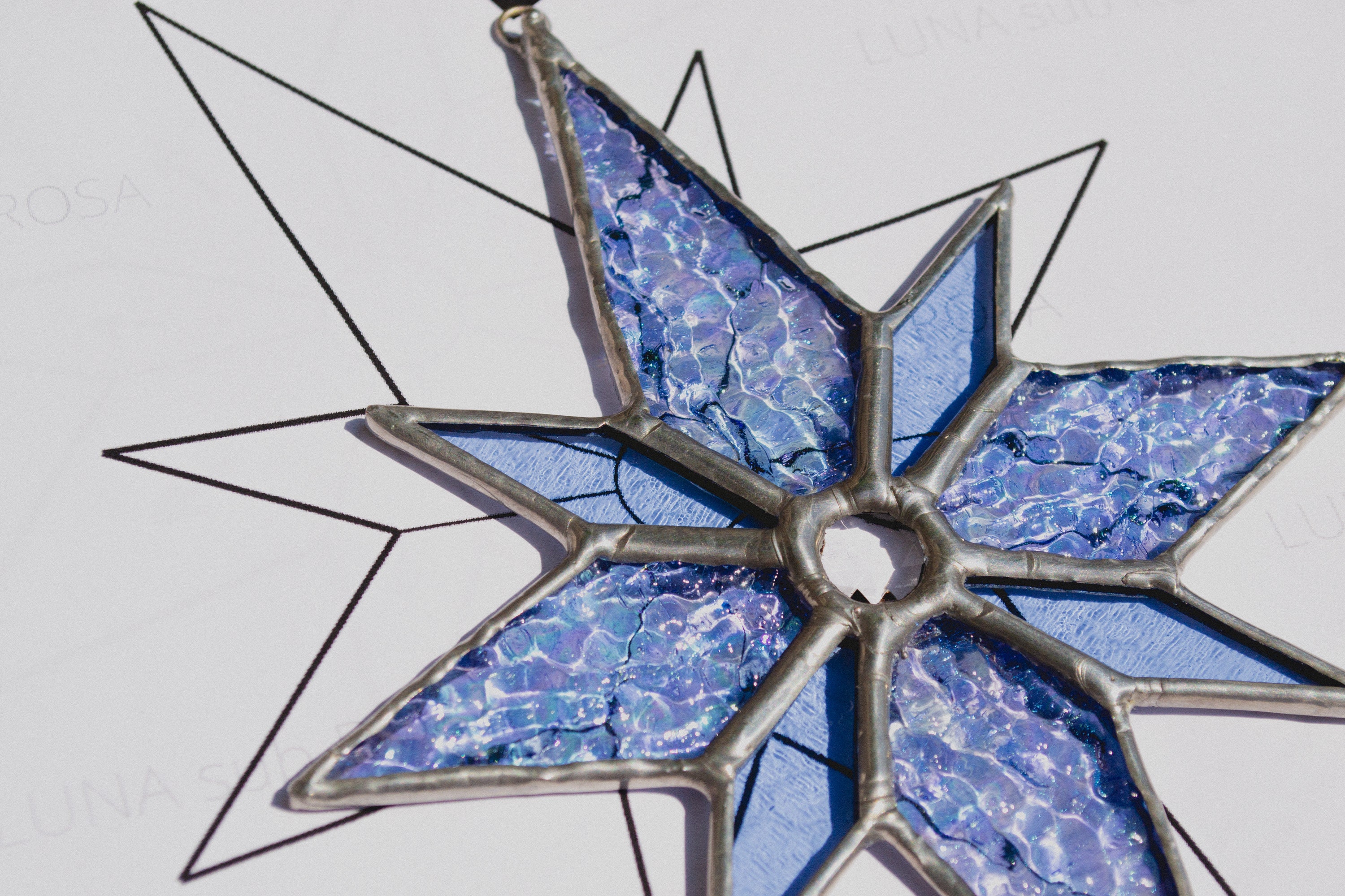 Stained Glass Suncatcher Pattern Christmas Beginner Stained - Etsy