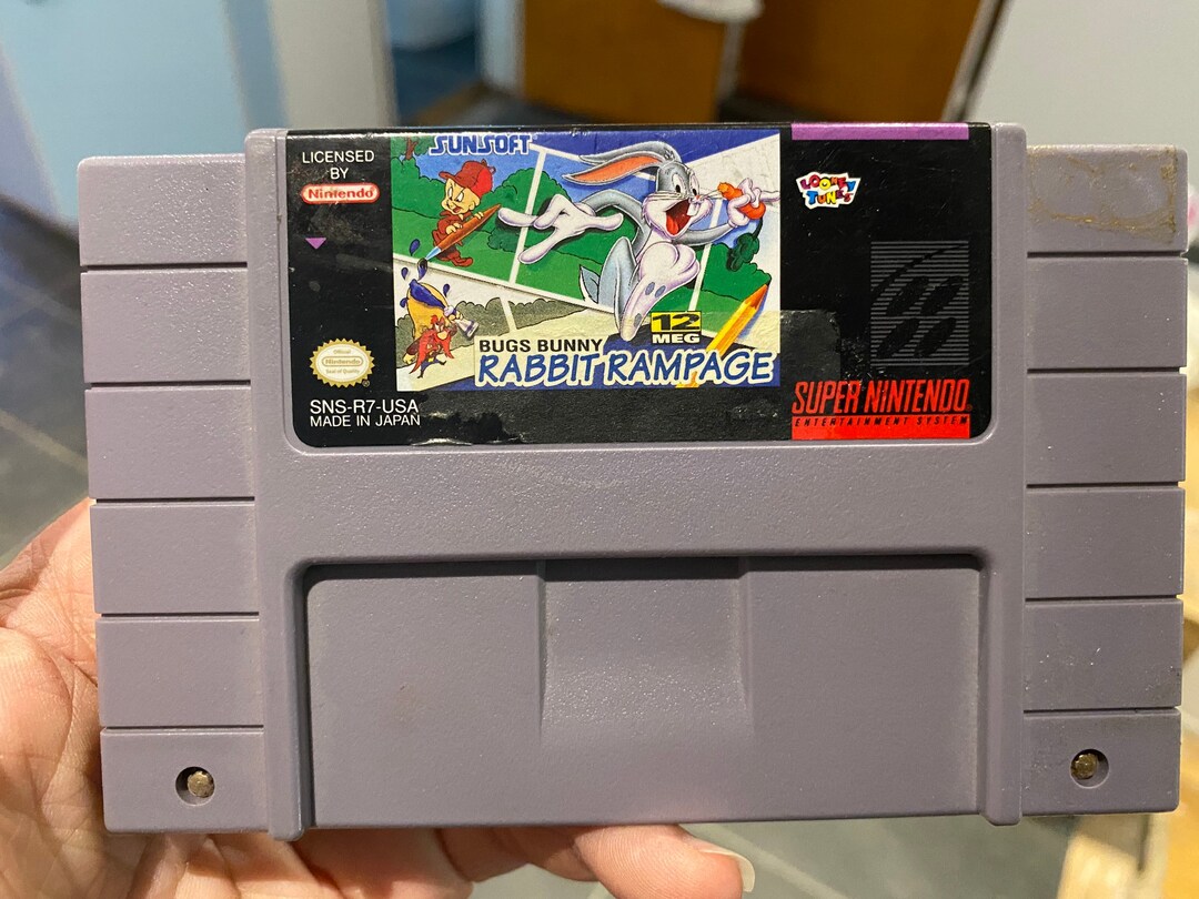 Bugs Bunny Rabbit Rampage - For SNES Super Nintendo USA - Etsy Portugal