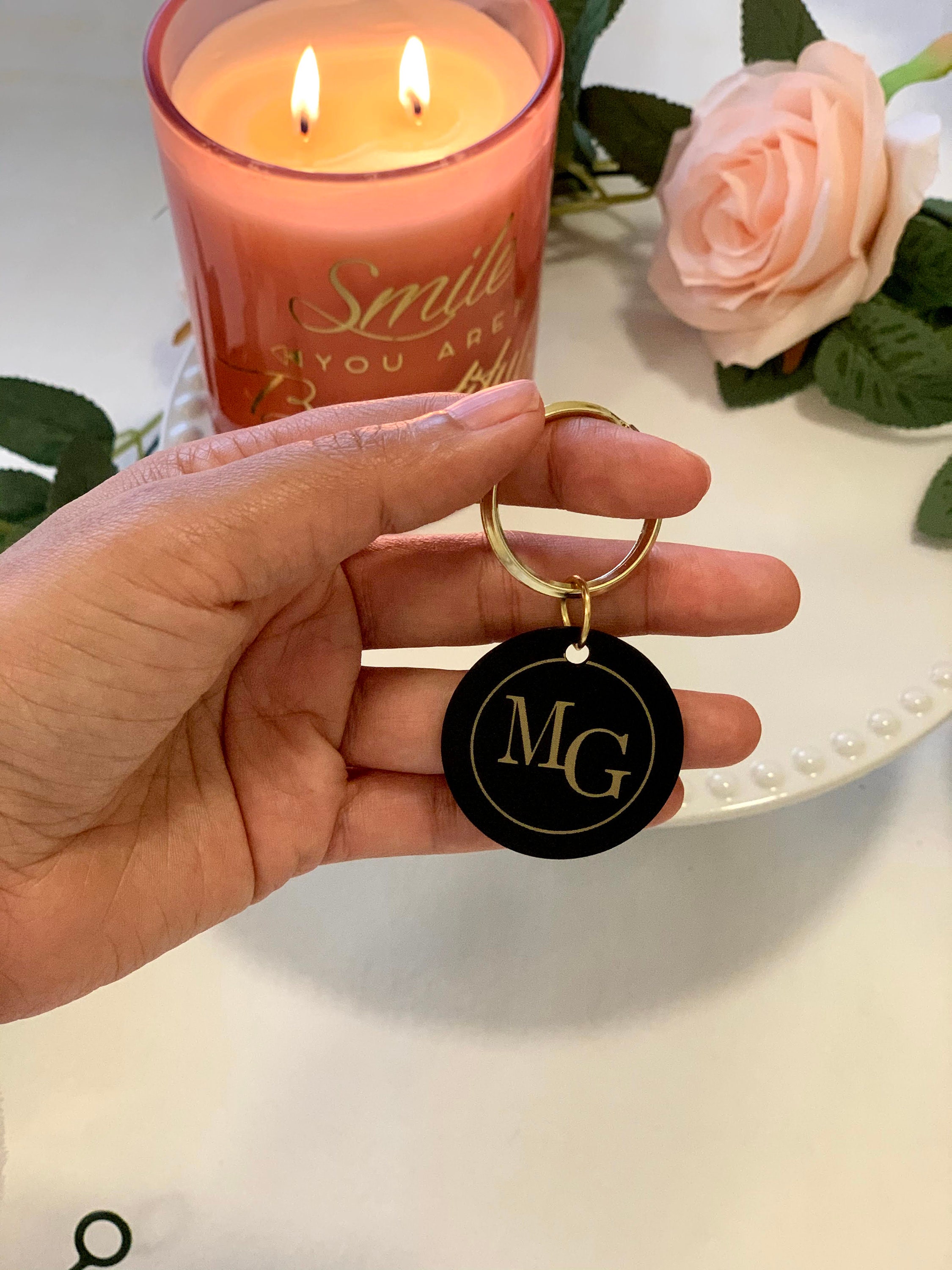 Metal engraved key chaincustom keychains personalized key | Etsy