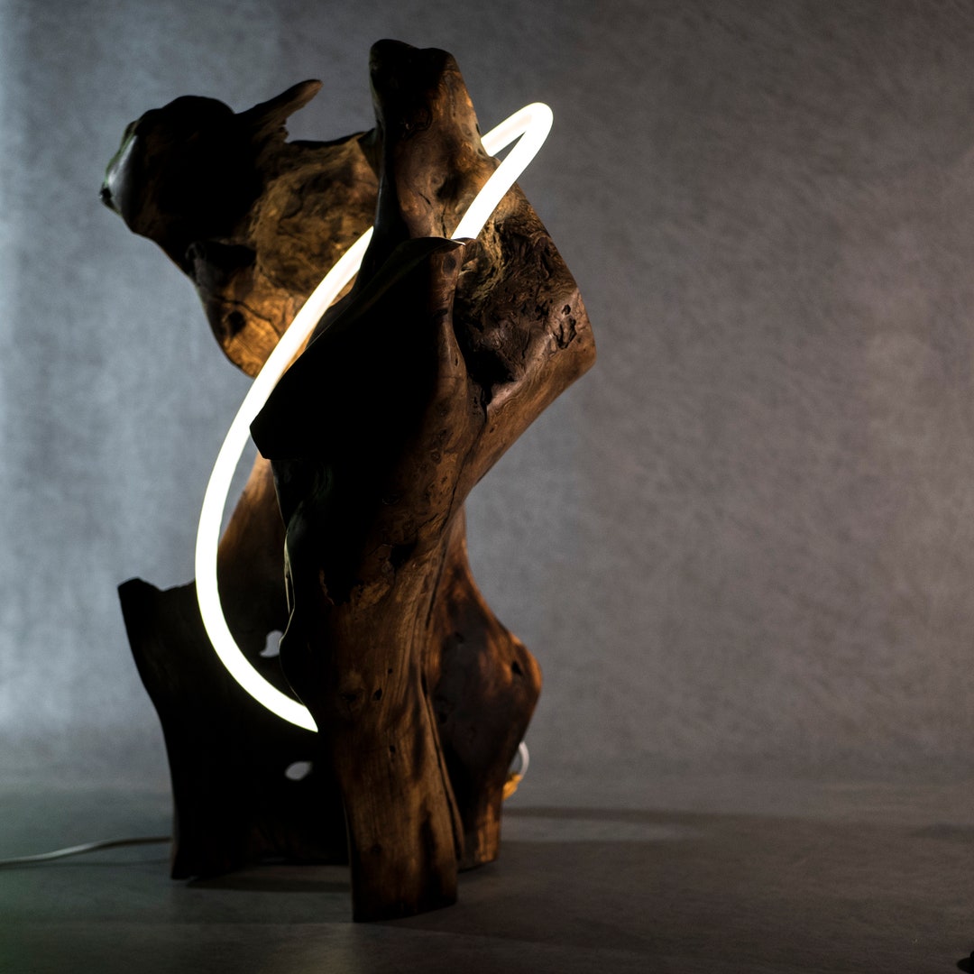 Handmade Wooden Lamp - Etsy