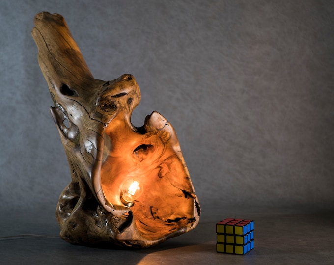 Handmade Wooden Table Lamp - Etsy Canada