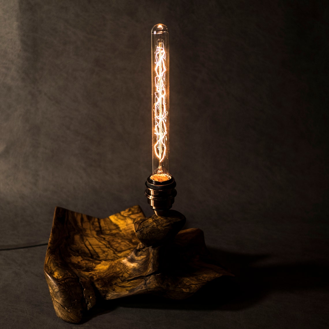 Handmade Wooden Table Lamp - Etsy