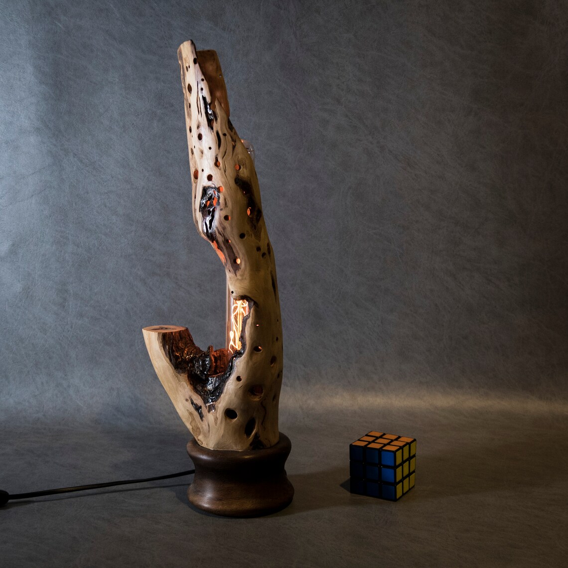 Handmade Wooden Table Lamp - Etsy Canada