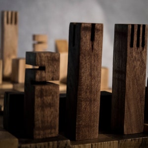 Handmade Wooden 3D Chess - Etsy