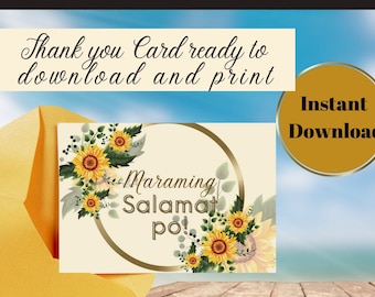 Pinoy Thank You Card | Etsy