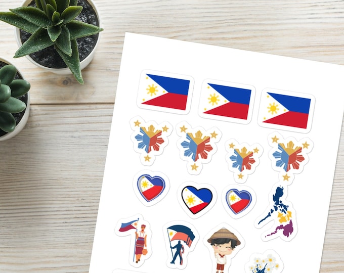Heart Shape Philippines Flag Kiss-cut Stickers, Philippines Flag ...