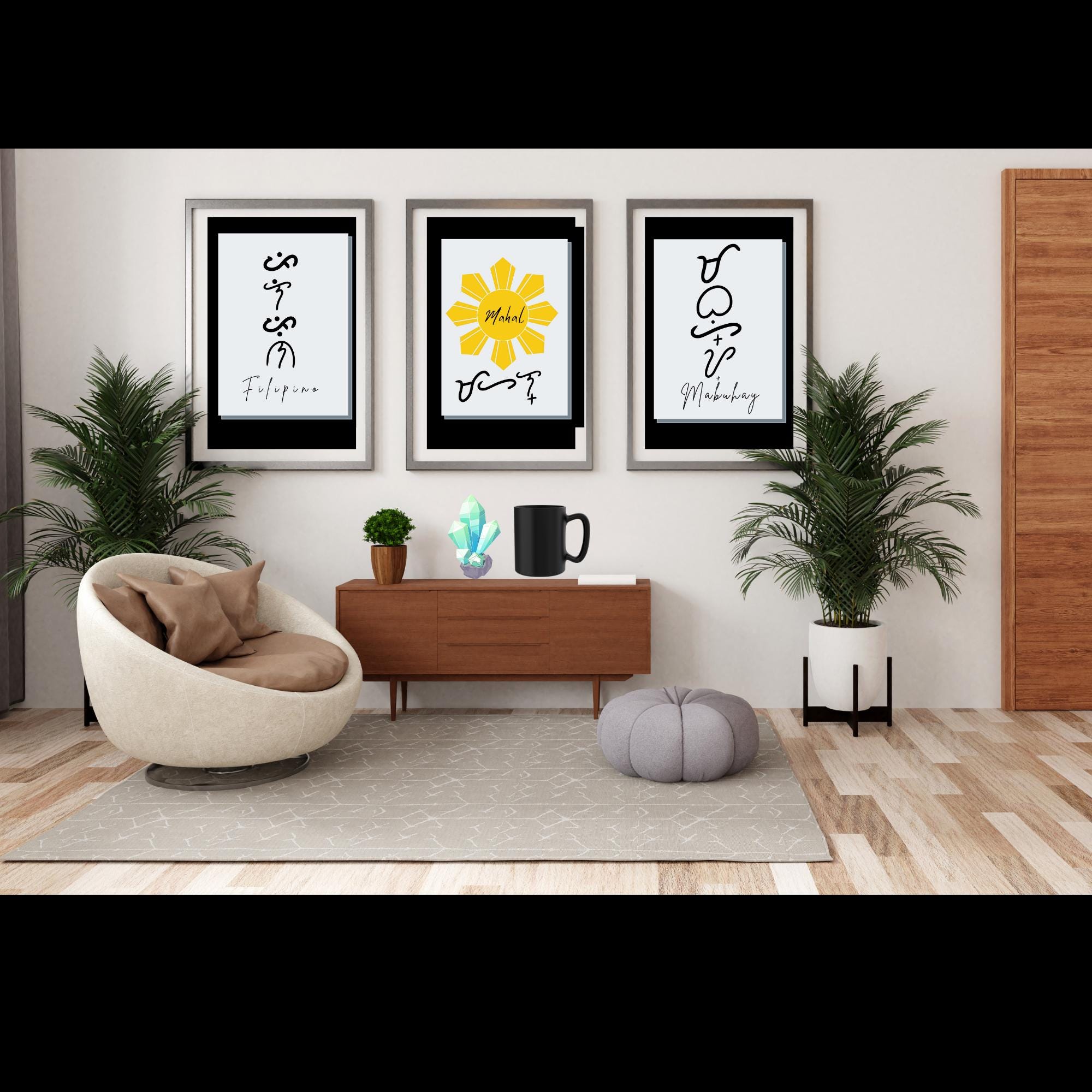 Baybayin Filipino Wall Art Printables/ Baybayin Digital Download Ready ...