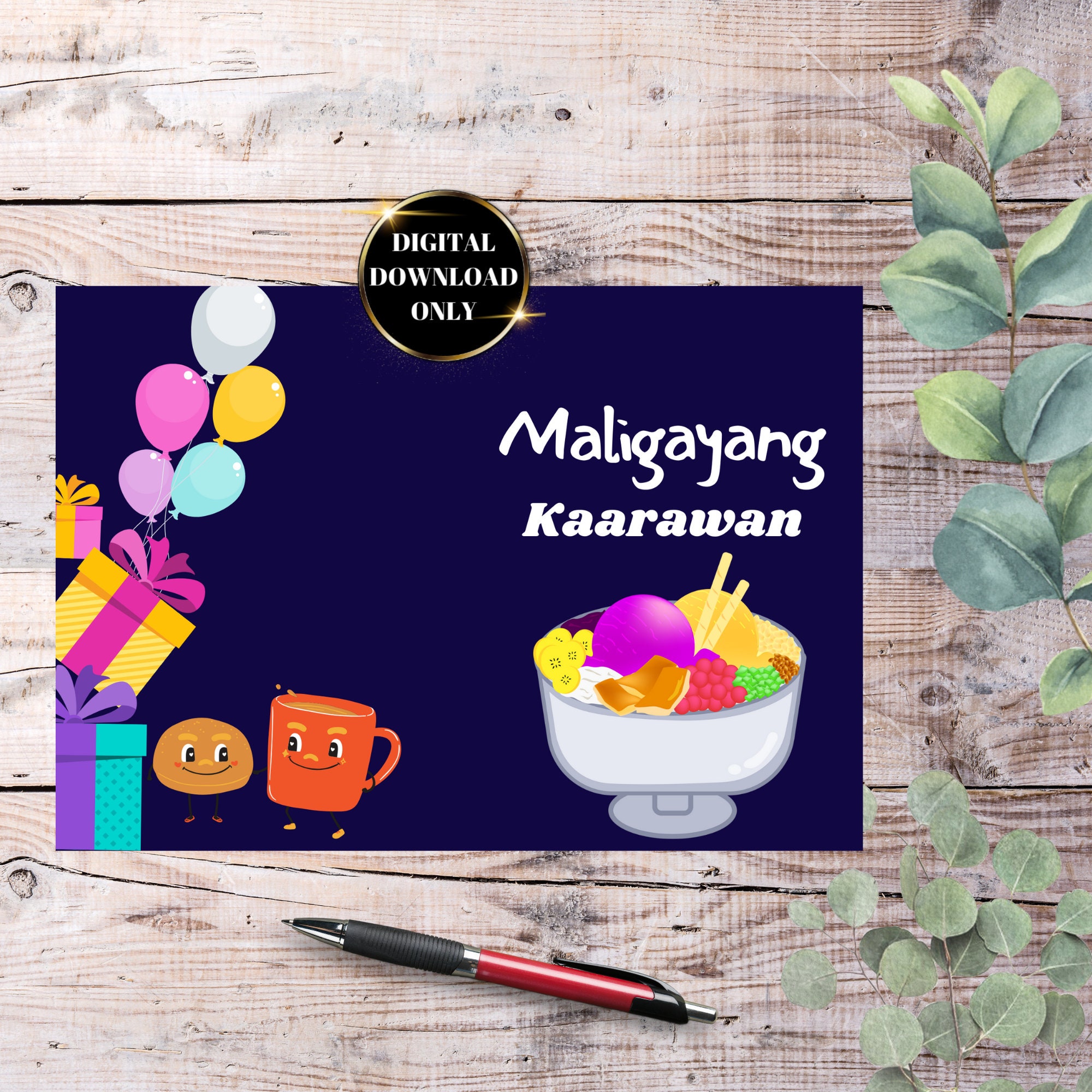 Halo-halo Maligayang Kaarawan Tagalog Filipino Happy Birthday Greeting ...