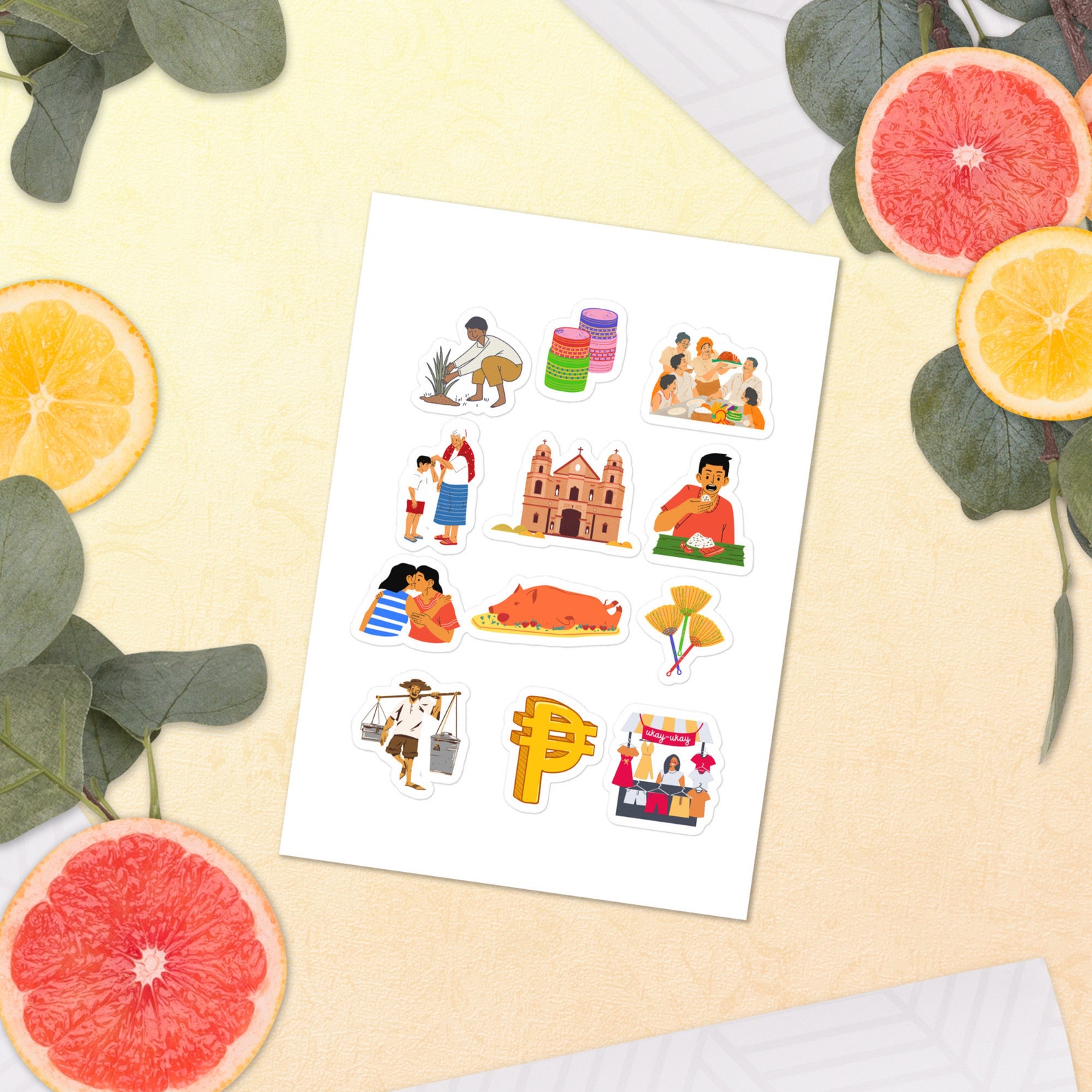 Philippine Sticker Sheet- Mano Po Sticker/ Church Sticker/ Okay Ukay ...