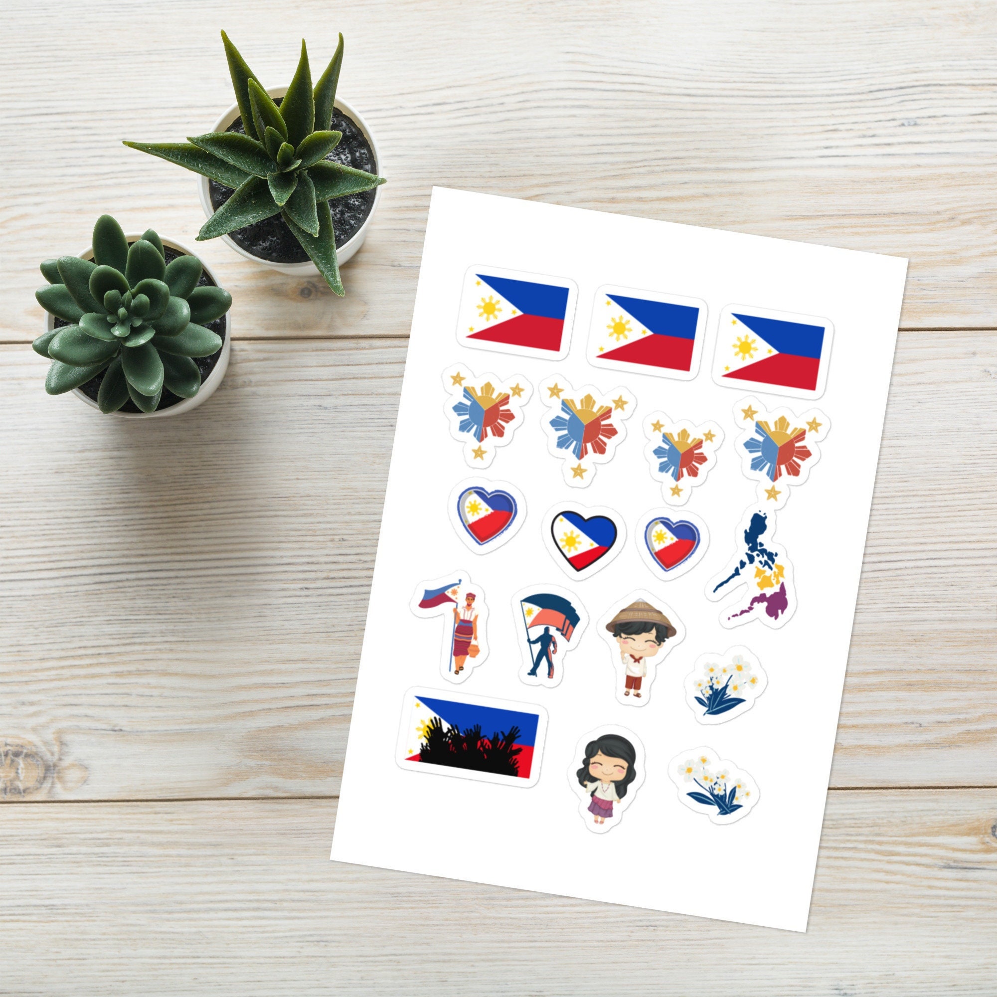 Filipino Sticker Sheet/ Philippine Flag Sticker/ Philippine Star ...