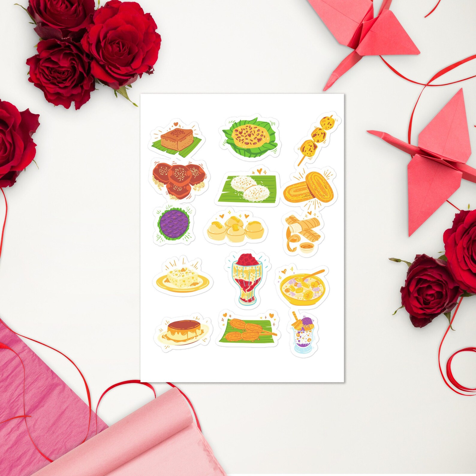 Filipino Food Sticker Sheet/ Filipino Dessert Stickers/ Philippine Food ...