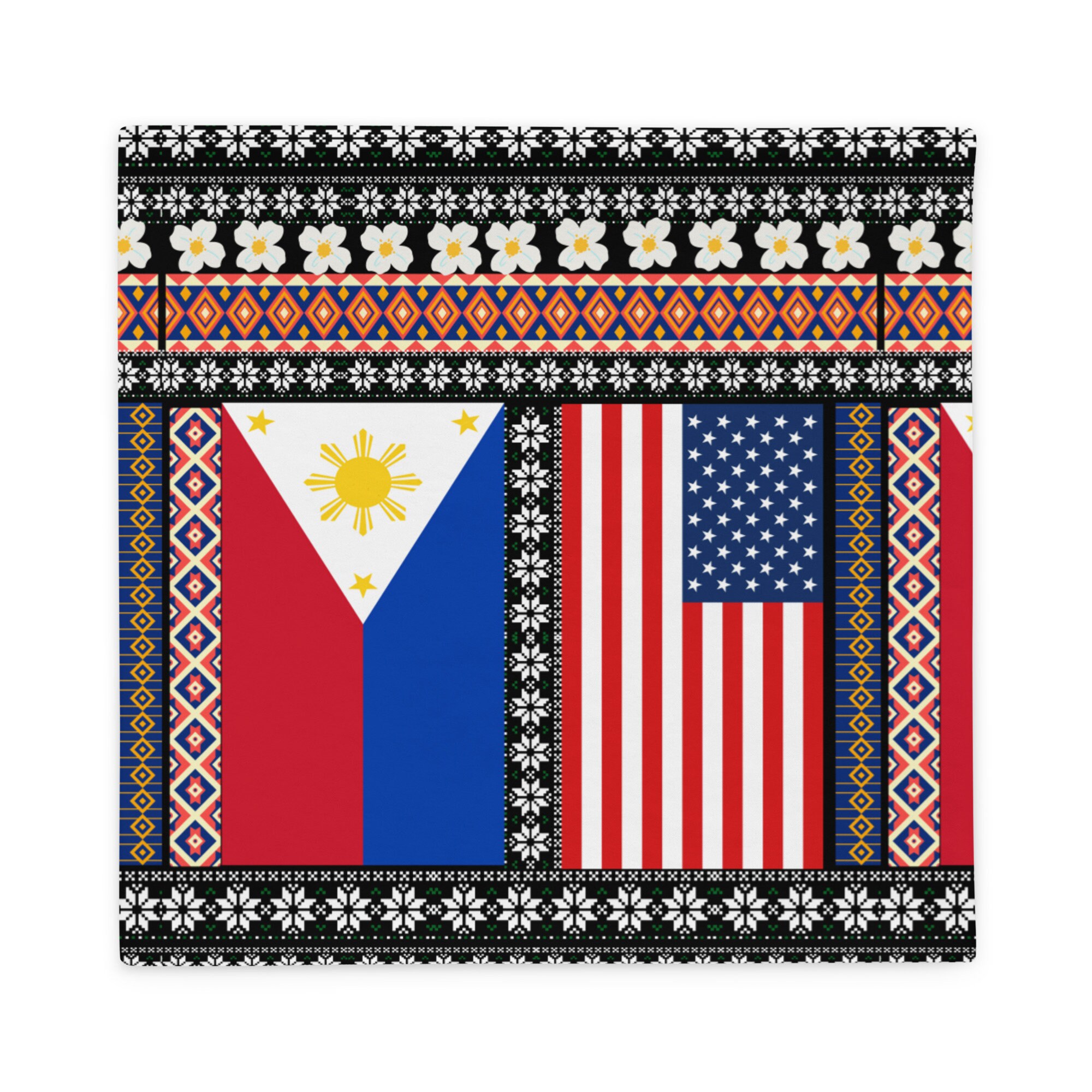 Pillow Case Only Philippine Flag and United States Flag Pillow Case ...