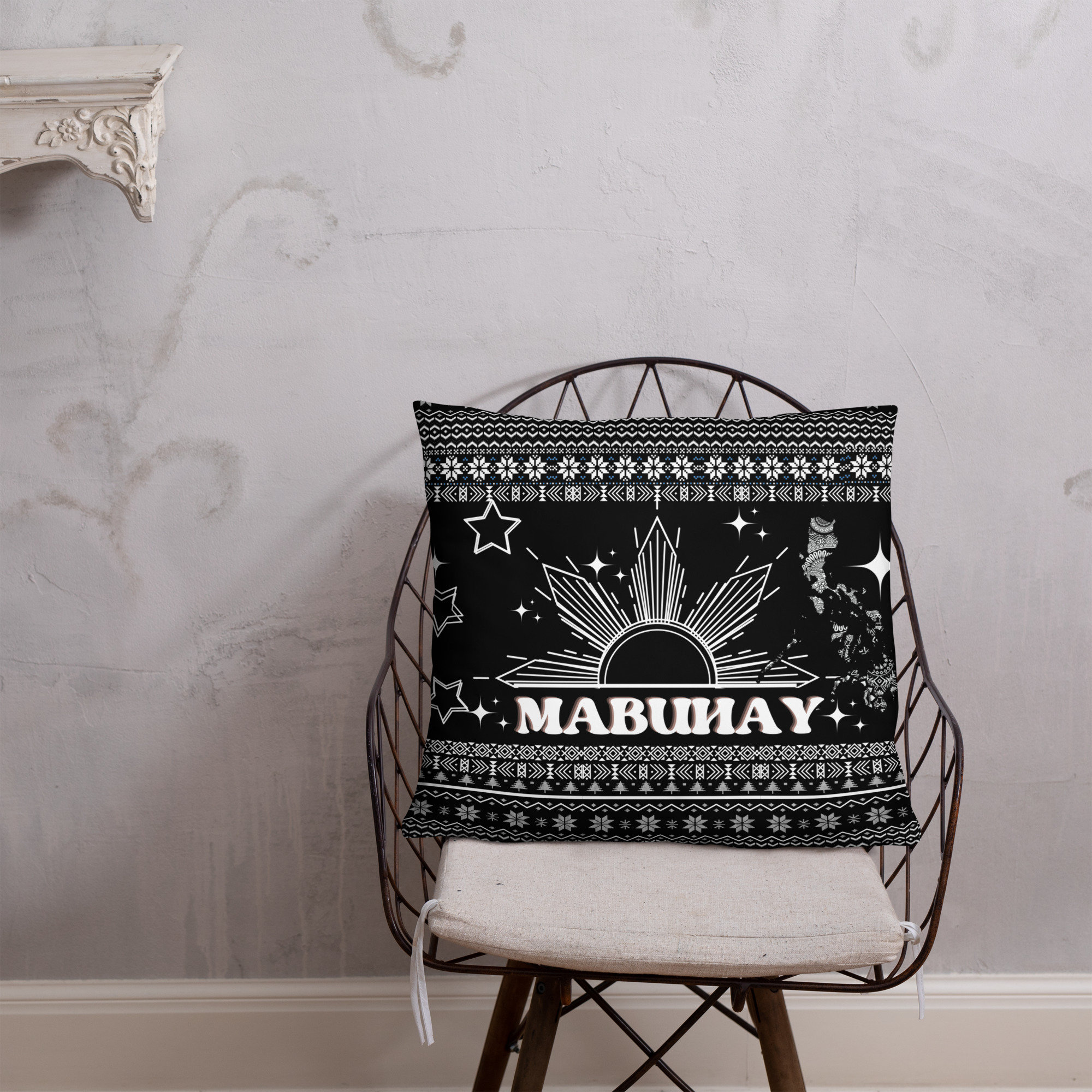 Mabuhay Basic Pillow/ Mabuhay Philippines Pillow/ Philippine Map Pillow ...