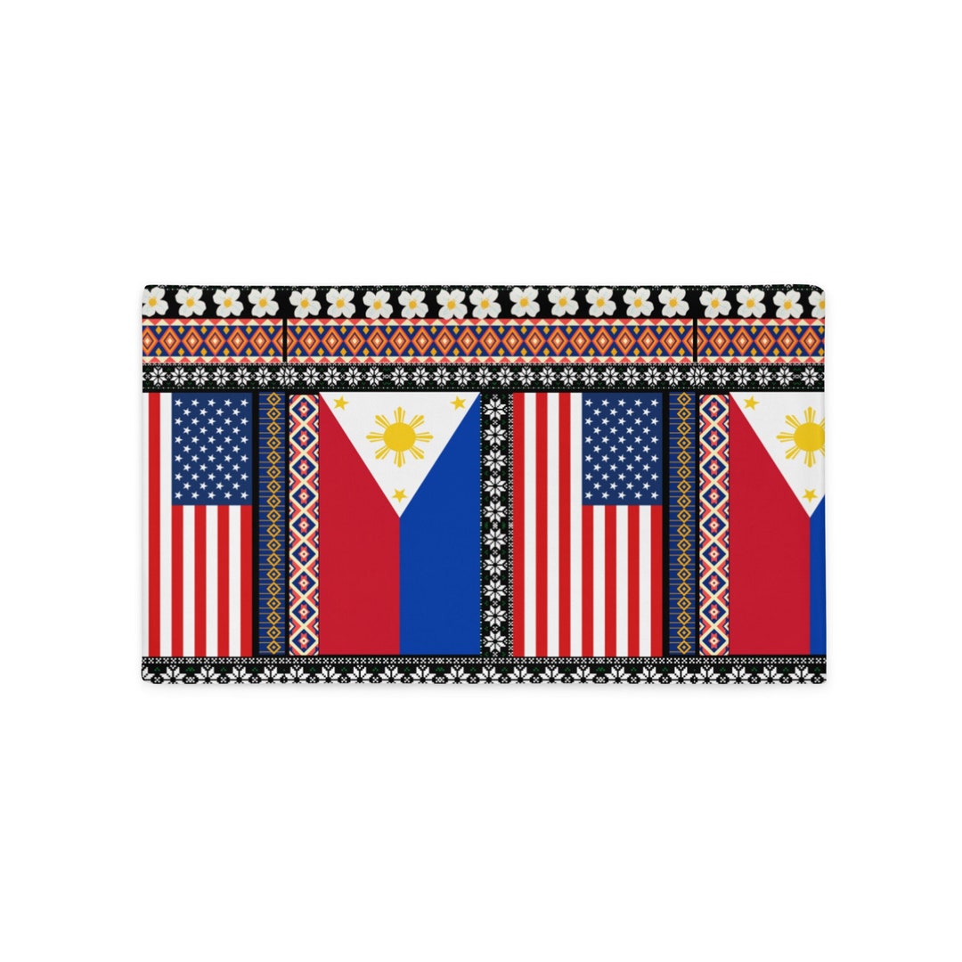 Pillow Case Only Philippine Flag and United States Flag Pillow Case ...