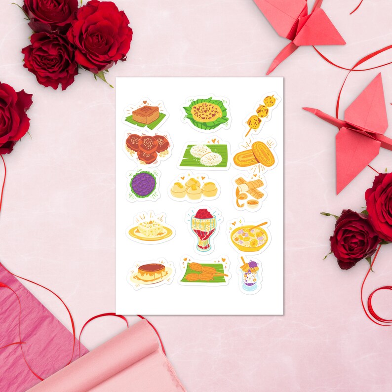 Filipino Food Sticker Sheet/ Filipino Dessert Stickers/ Philippine Food ...