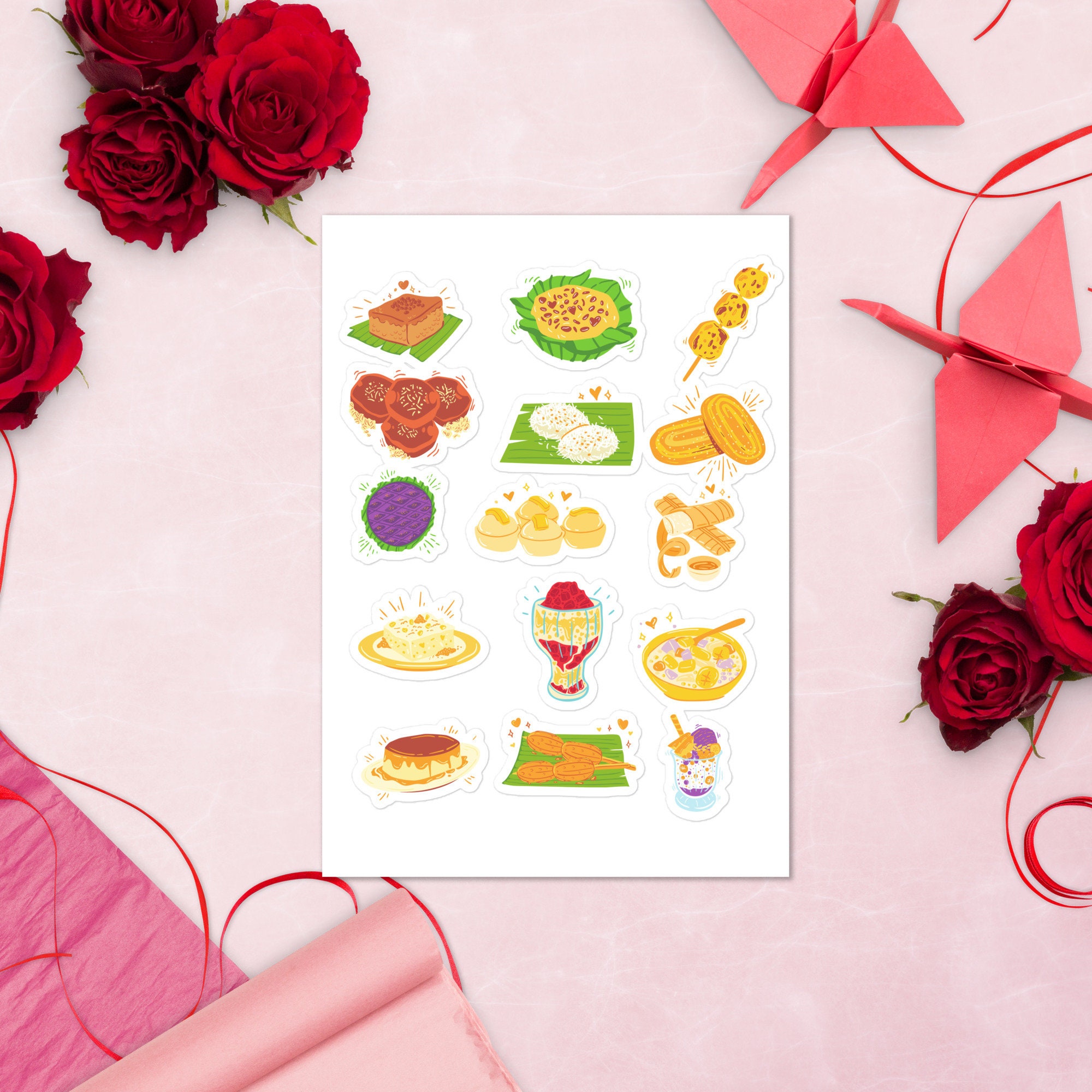 Filipino Food Sticker Sheet/ Filipino Dessert Stickers/ Philippine Food ...