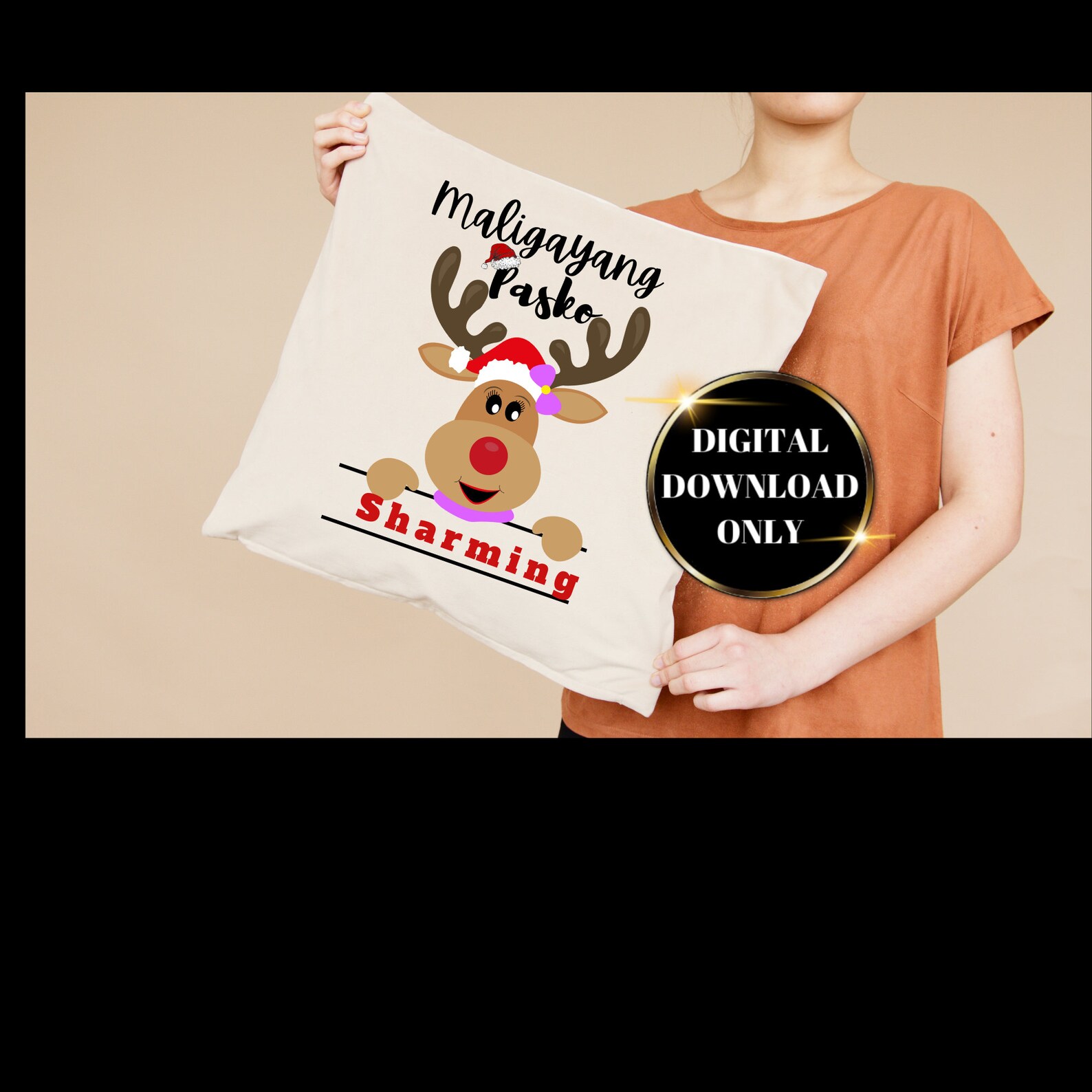 Maligayang Pasko Riendeer Clip Art/ Instant Download Clip Art for ...