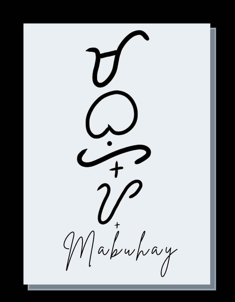Baybayin Filipino Wall Art Printables/ Baybayin Digital Download Ready ...