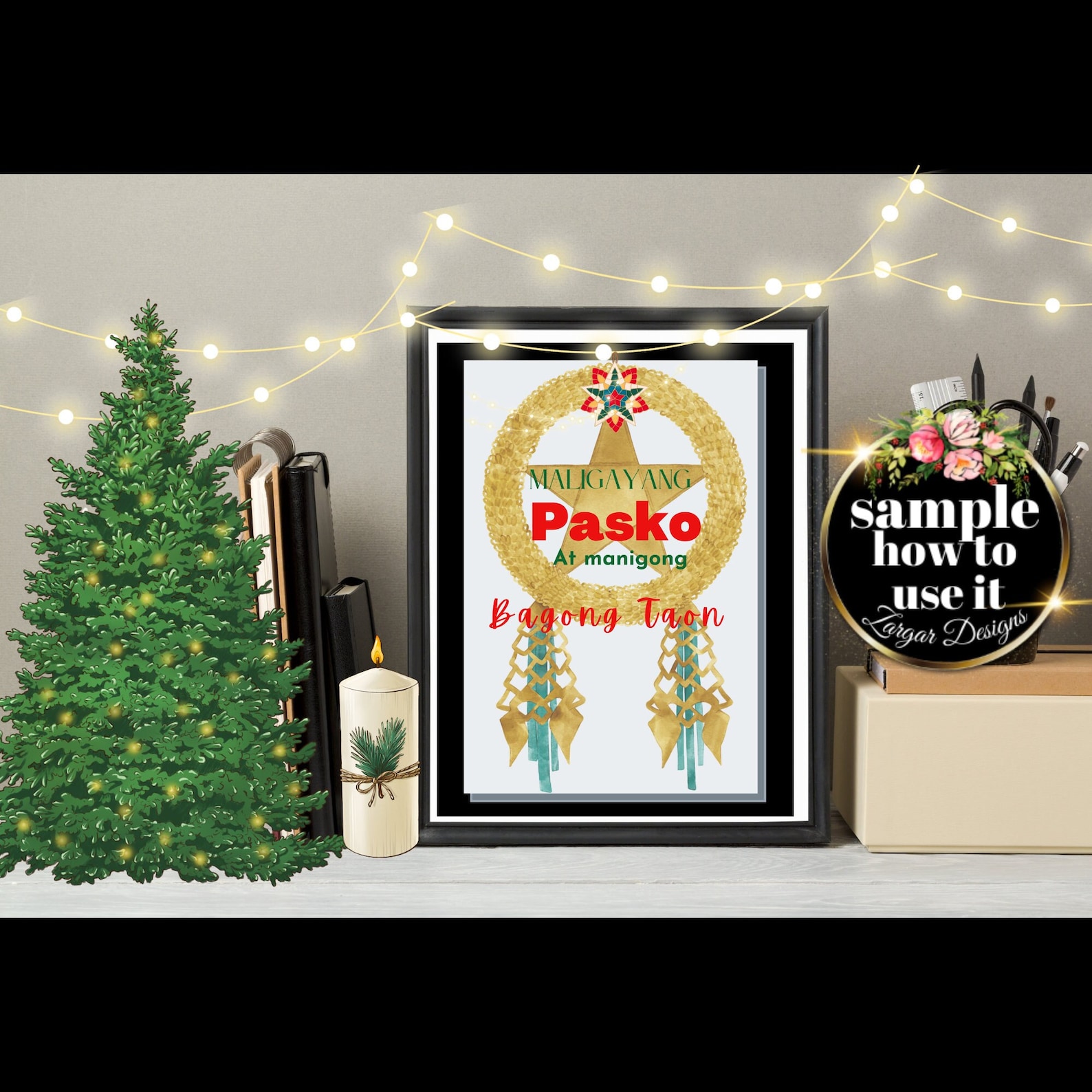 Maligayang Pasko Tagalog Greeting Card or Wall Art Printable/ - Etsy