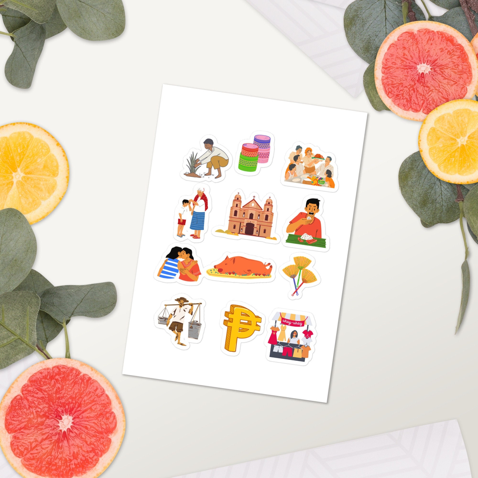 Philippine Sticker Sheet- Mano Po Sticker/ Church Sticker/ Okay Ukay ...